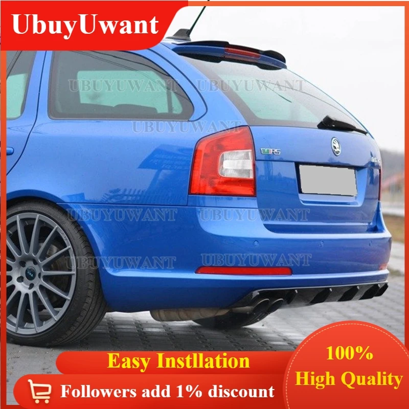 Telhado traseiro spoiler para skoda octavia rs mk2 combi 2005 2007 abs ...