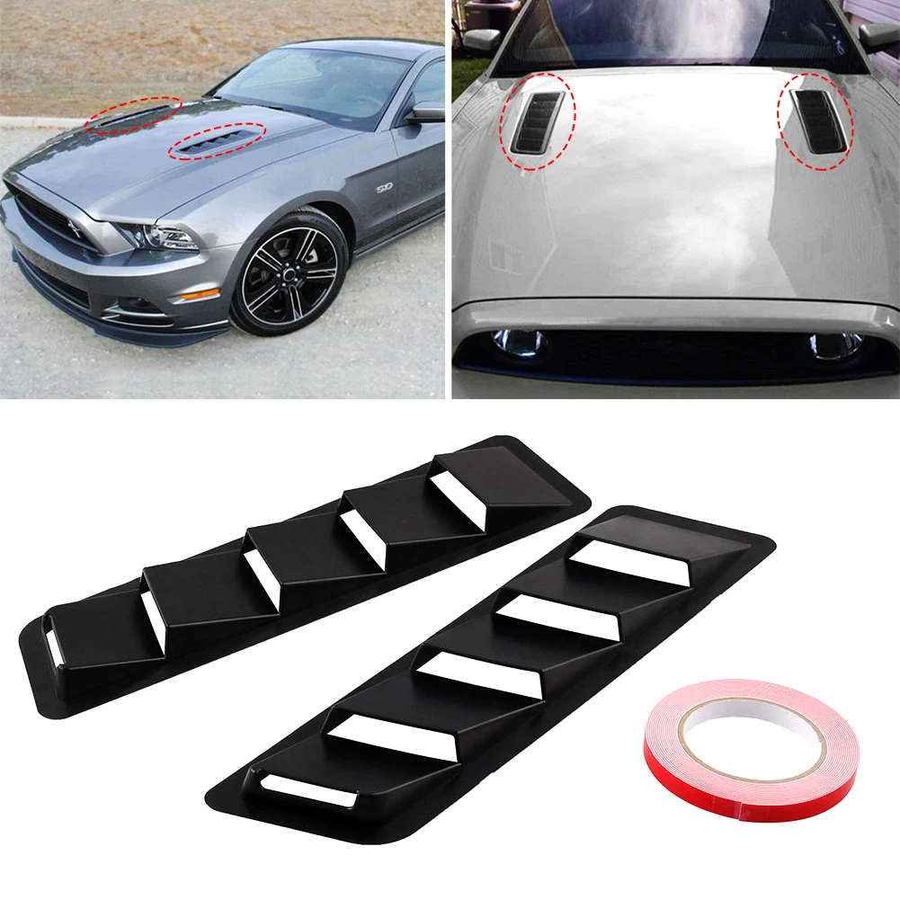2pcs-Universal-Car-Front-Bonnet-Vents-Hood-Carbon-Fiber-Style-Hood ...