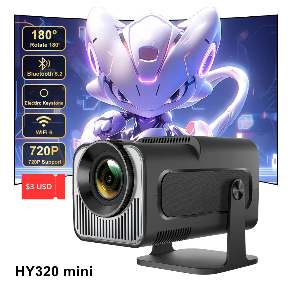 HY320Mini-Projector-Salange-Portable-4K-8K-Video-Support-Native-720P ...