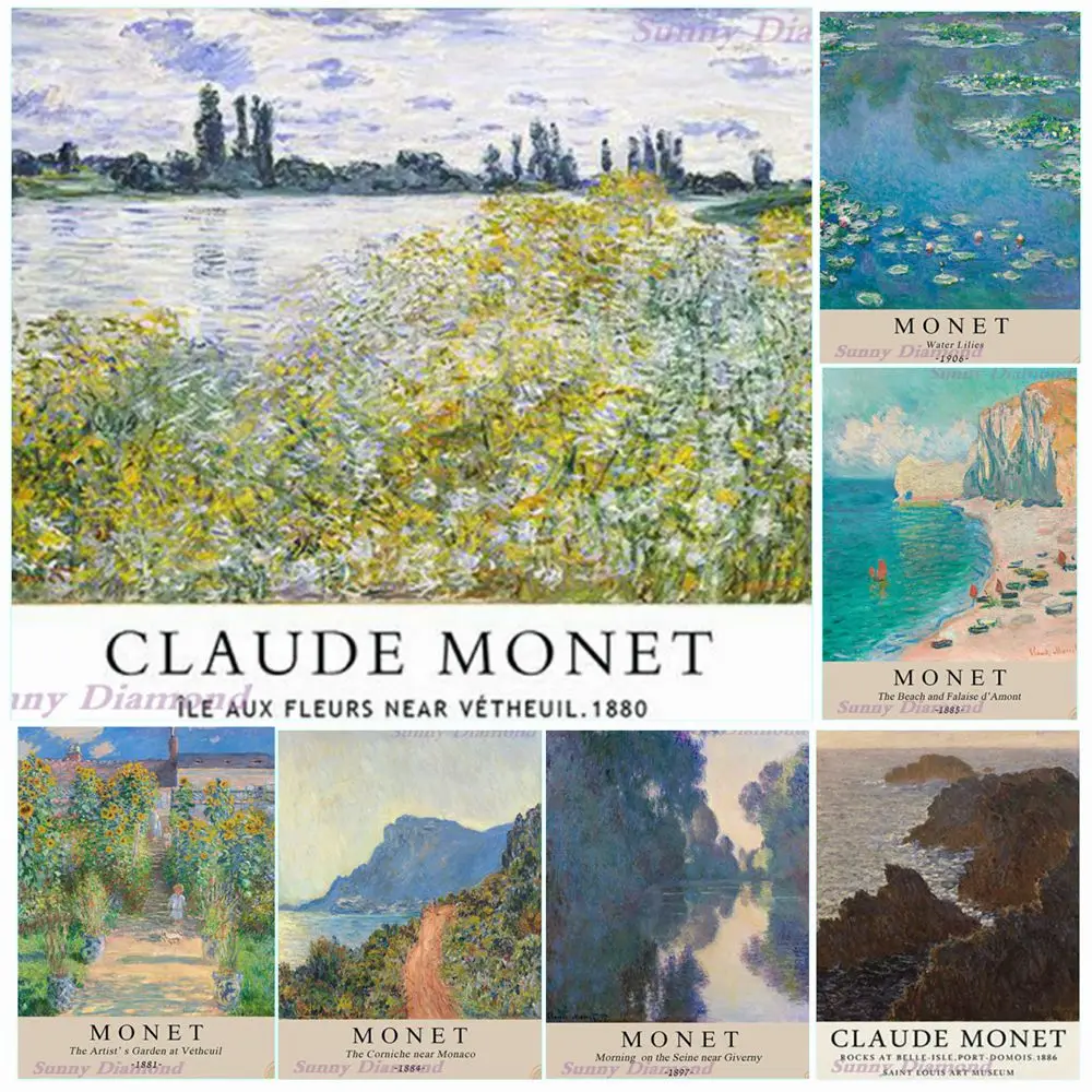 Claude-Monet-Diamond-Art-Painting-New-Natural-Pictures-Puzzles-5D-Diy ...