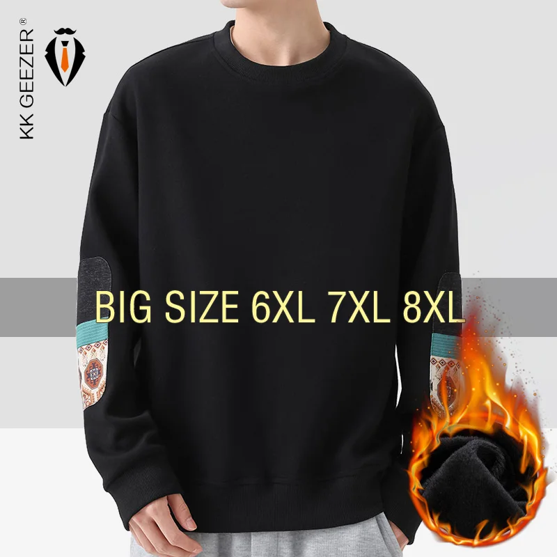 Winter-Men-Sweatshirts-Hoodies-Fleece-Oversized-6XL-7XL-8XL-Plus-Size-Long-Sleeve-O-Neck ...