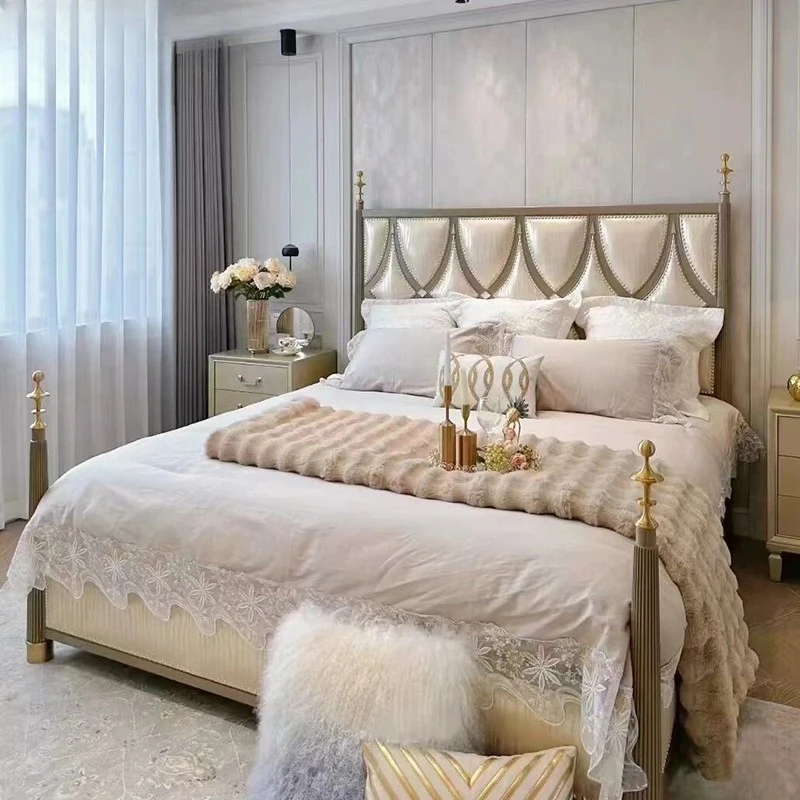 Nordic High End Bedroom Bed Queen Size Master Aesthetic Twin King Bed ...