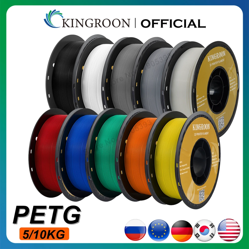 KINGROON-PETG-3D-Printer-Filament-1-75mm-5KG-10KG-Mix-Color-3D-Printing ...