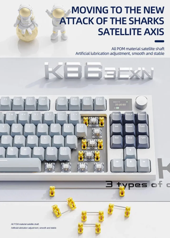 87-Keys-Mechanical-Wired-K86-Gaming-Keyboard-Wireless-Computer-Keyboard ...