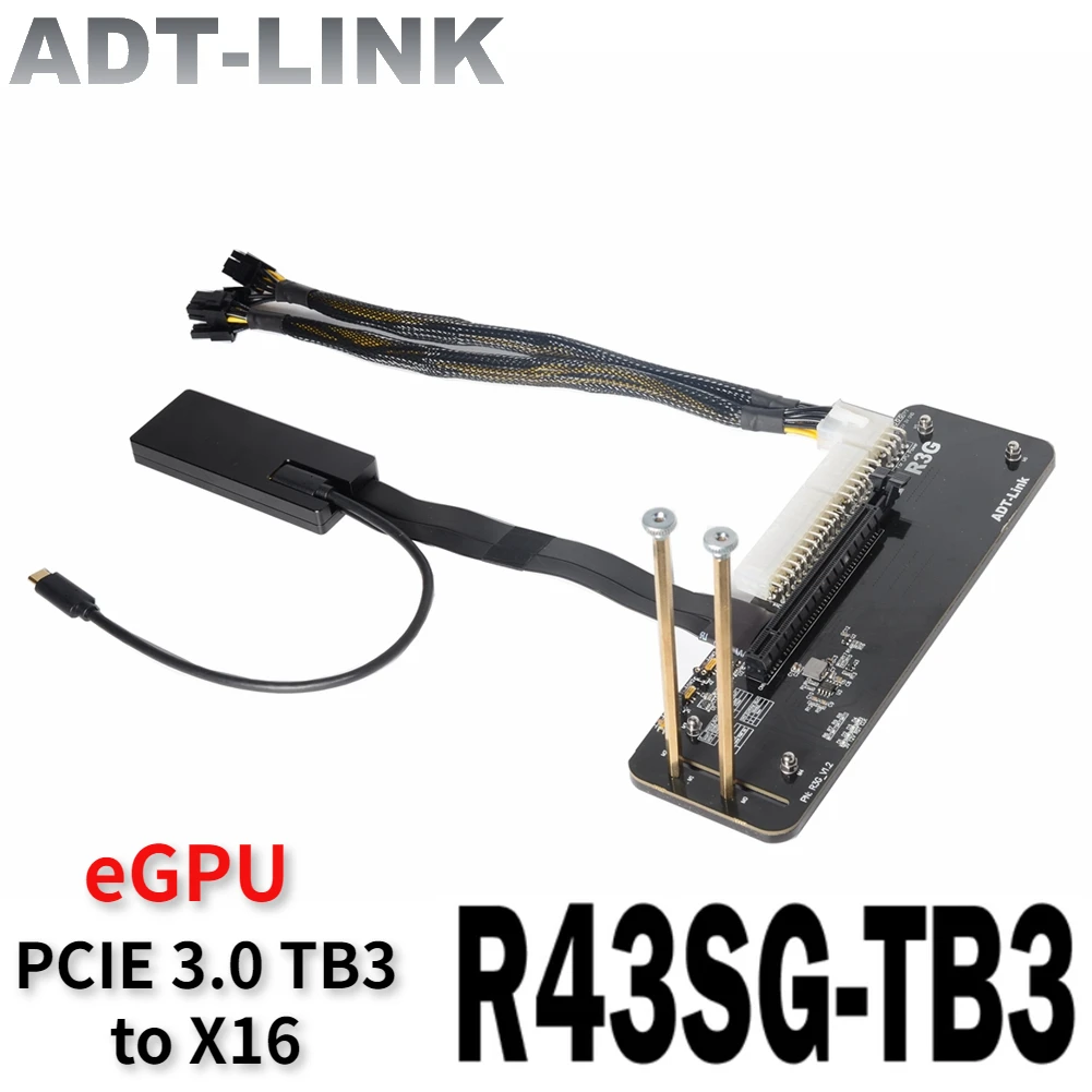 ADT R43SG-TB3 PCIe x16 To TB3 Extension Cable Laptop Notebook PCI ...