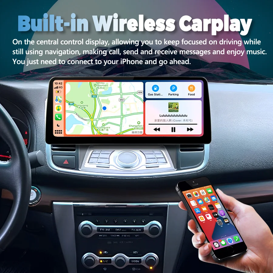 Multimedia Carplay Head Unit 12.3inch Wide Screen Car Video Player ...