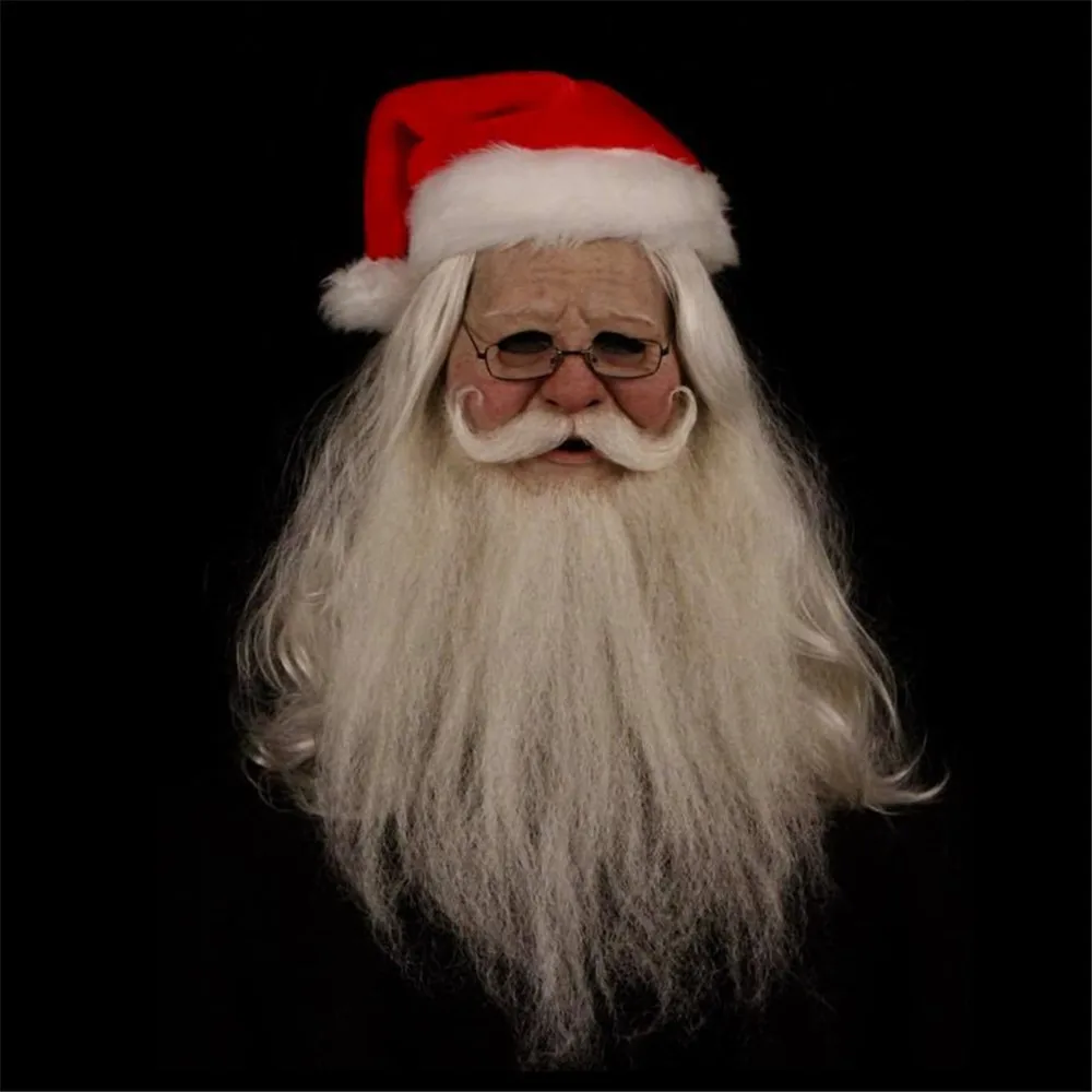 Super-Soft-Santa-Halloween-Mask-Funny-Santa-Claus-Full-Latex-Masks-Wig ...