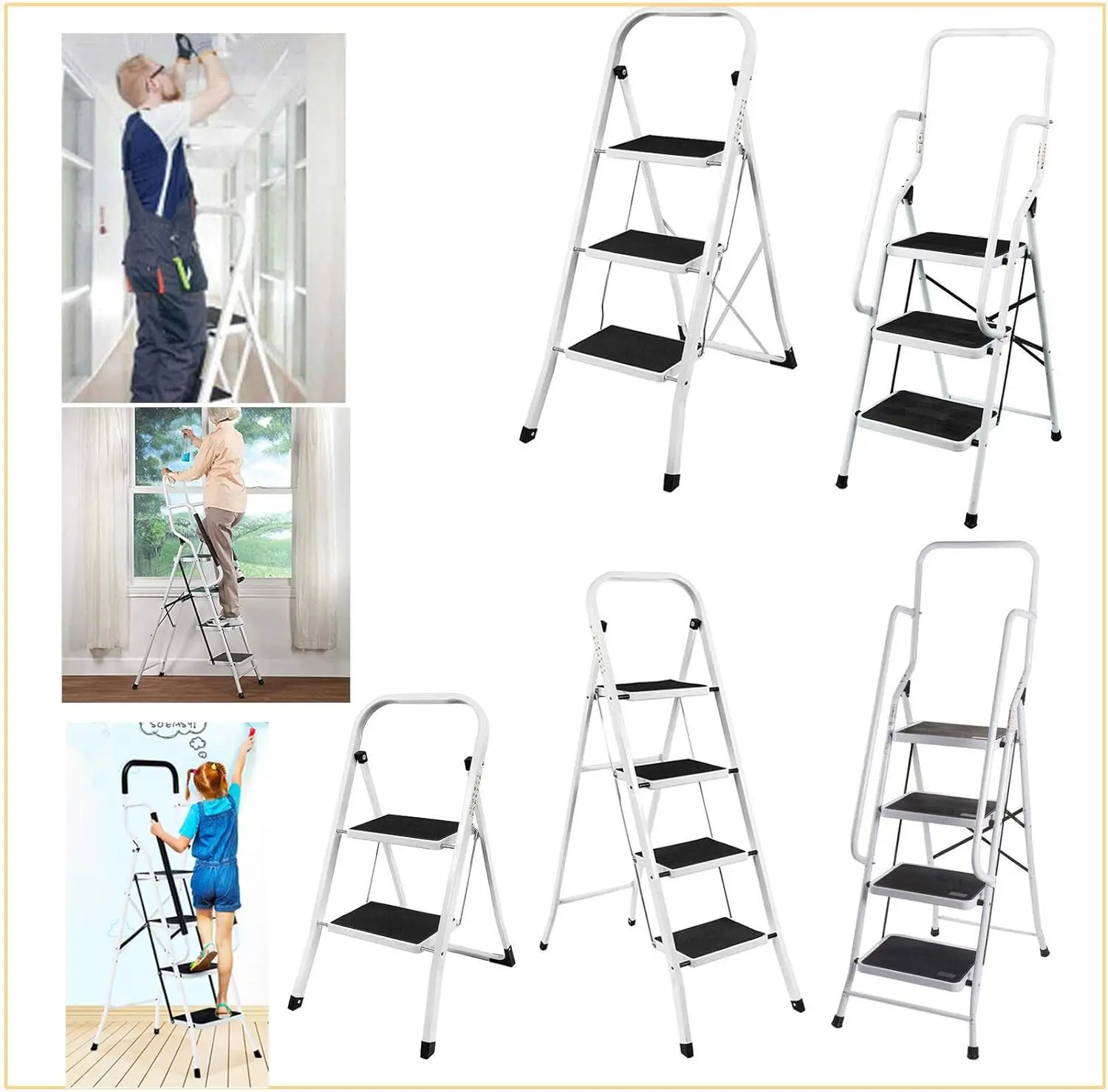Step-Stool-1-2-3-4-Steps-Lightweight-Step-Ladder-with-Handrail-Folding ...
