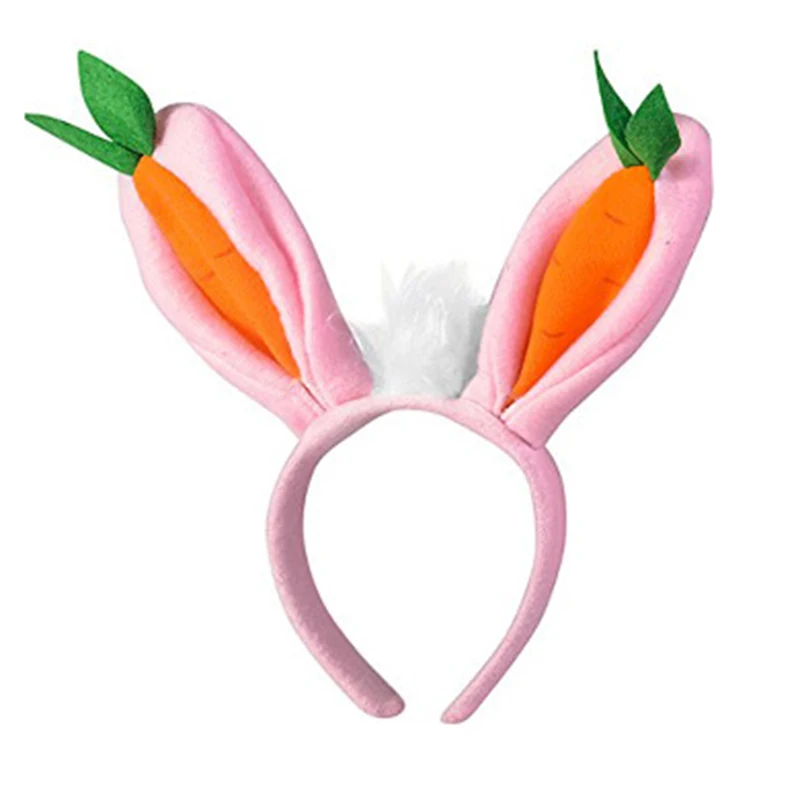 Diademas-de-Orejas-de-conejo-de-felpa-con-zanahoria-diadema-de-oreja-de ...
