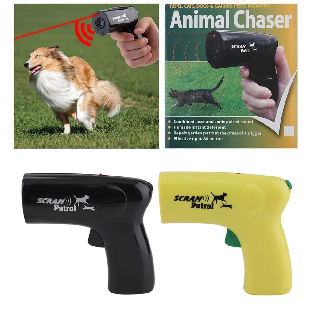 New-Ultrasonic-Dog-Cat-Repeller-Infrared-Laser-Chaser-Mini-Portable ...