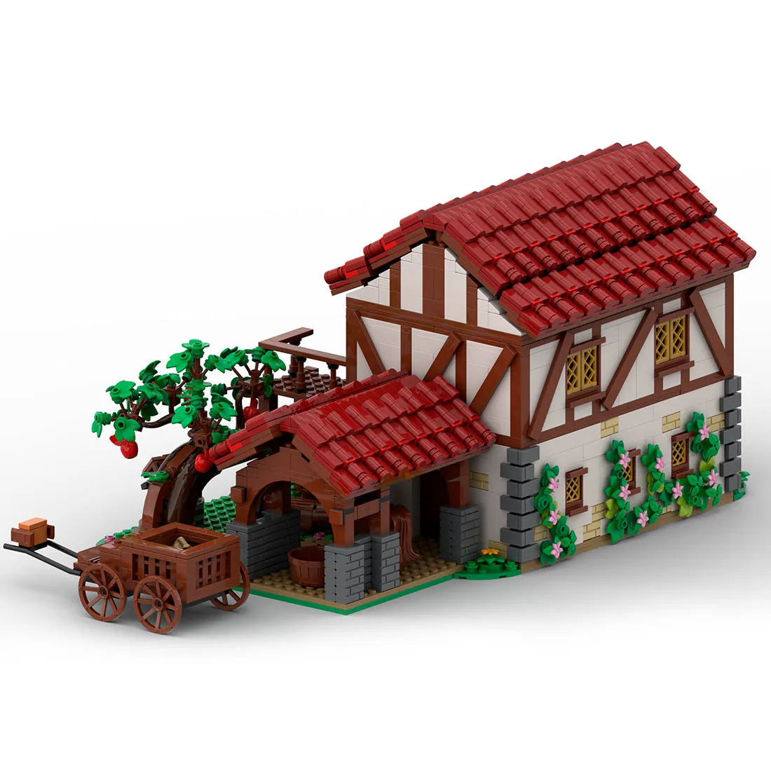 Authorized-MOC-112151-Medieval-Village-Scene-2859parts-Building-Blocks ...
