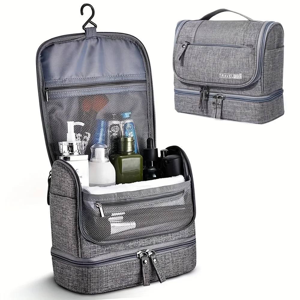 One-Piece Travel Toiletry Bag, Men's Dry Wet Separation Portable ...