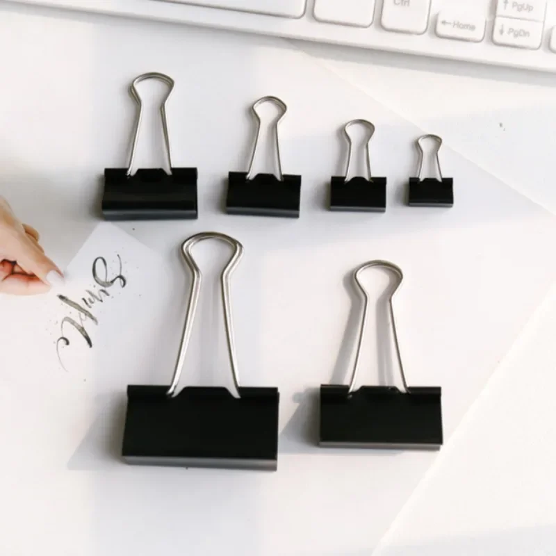 12Pcs/set Large Metal Binder Clips 32mm/ 41mm/ 51mm Notes Letter Paper ...