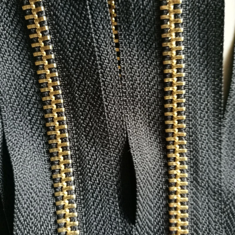 10m/Lot YKK Metal Zipper Chain Gold Copper Brass for Leather Handbag ...