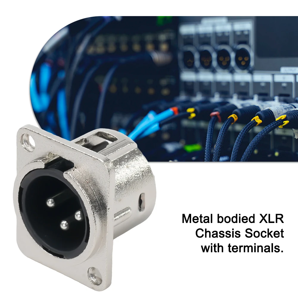3Pin-XLR-Socket-Male-Female-Panel-Mount-Chassis-Socket-Mic-Jack-Audio ...