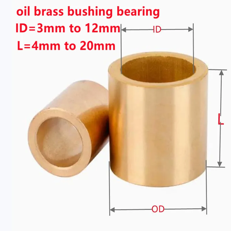 10pcs brass Copper Base Bushing Inner Diameter 3mm 4mm 5mm 6mm 8mm 10mm ...