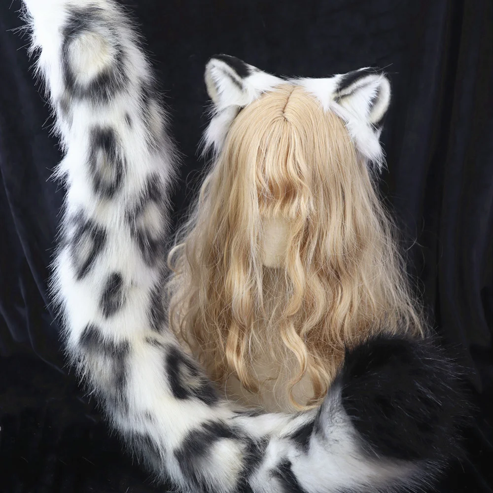 Snow Leopard Ears And Tail
