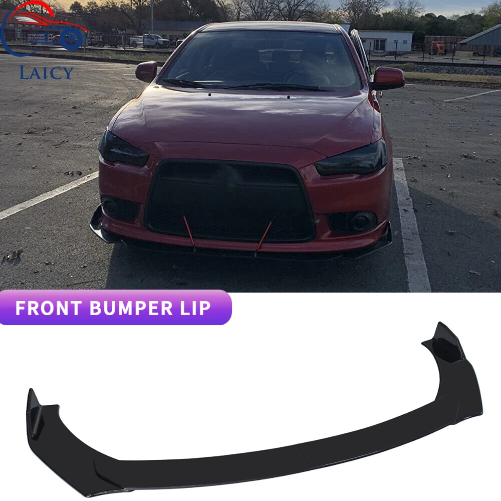 LAICY-For-Mitsubishi-Lancer-Evo-X-10-2008-2015-Car-Front-Bumper-Lip ...