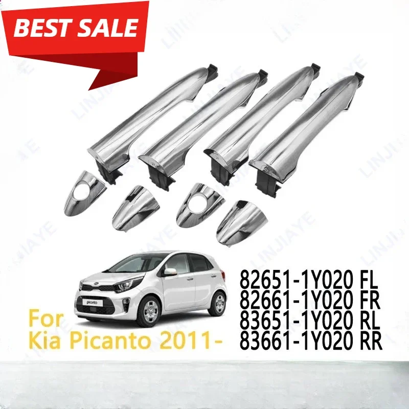 For Kia Picanto 2011-2016 Outside door handle With Black Or Chrome ...