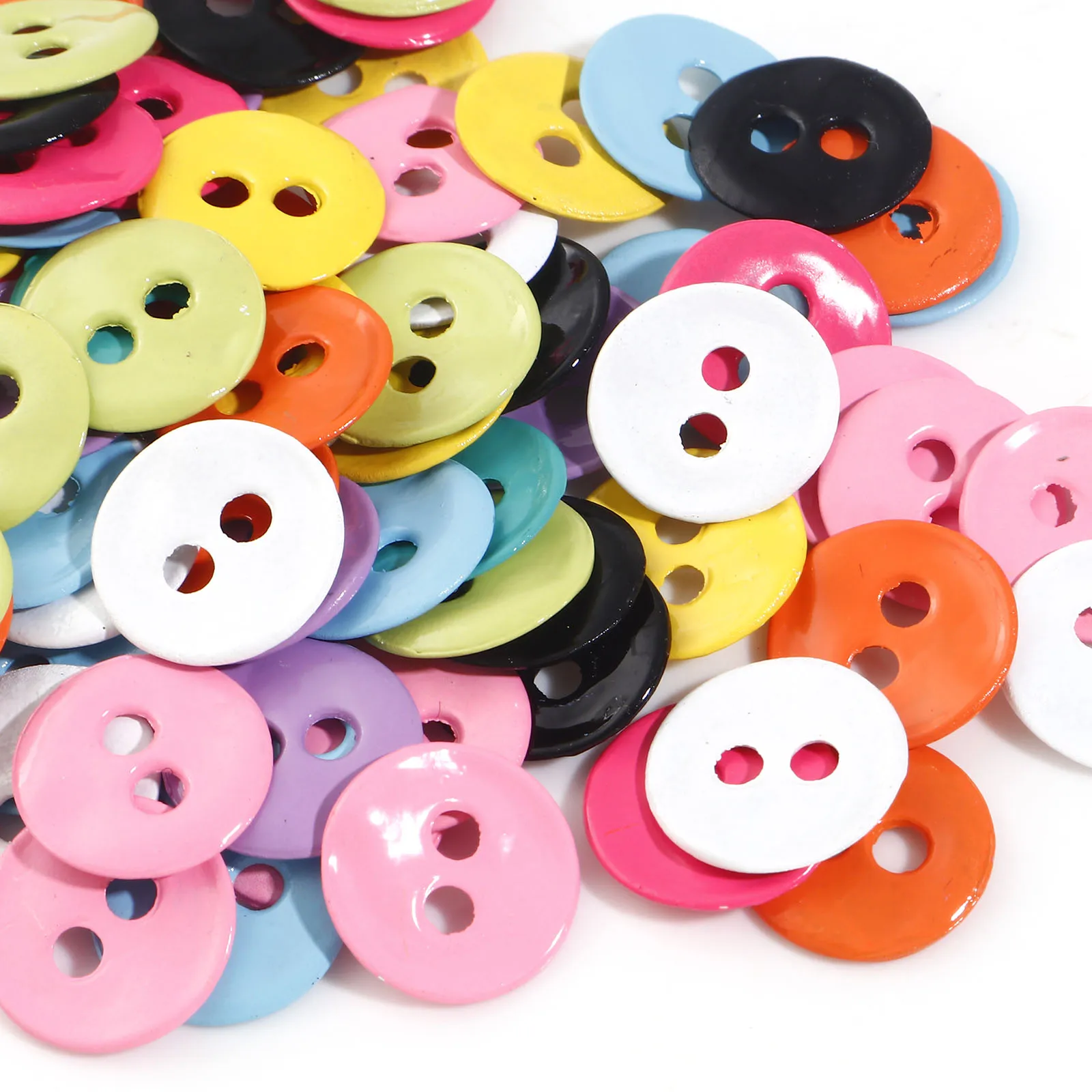 Zinc-Based-Alloy-Metal-Buttons-2-Holes-At-Random-Mixed-Color-Round ...
