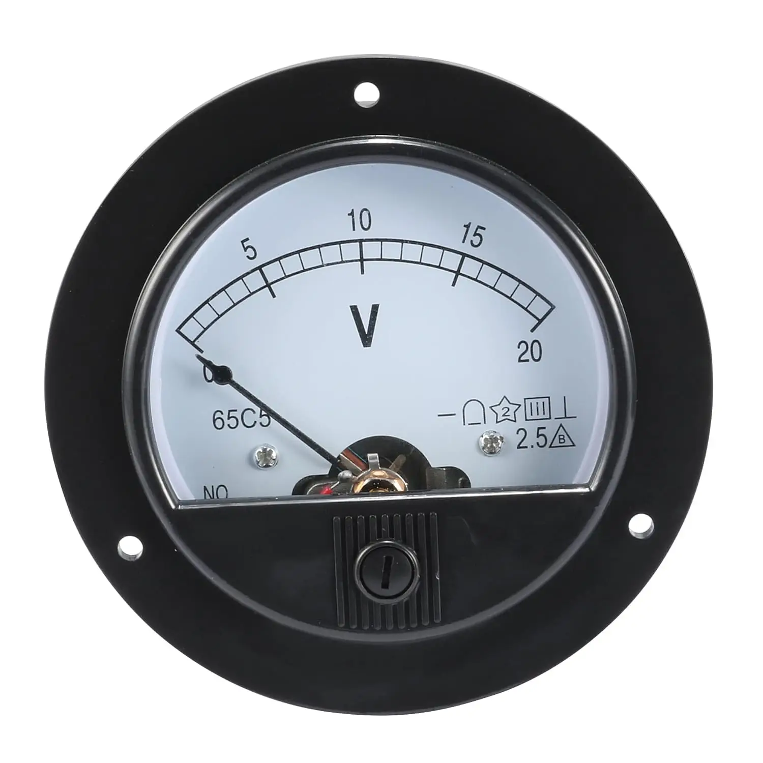 65C5-Analogue-Panel-Meter-Volt-Voltage-Gauge-Analog-Voltmeter-DC-0-20V ...
