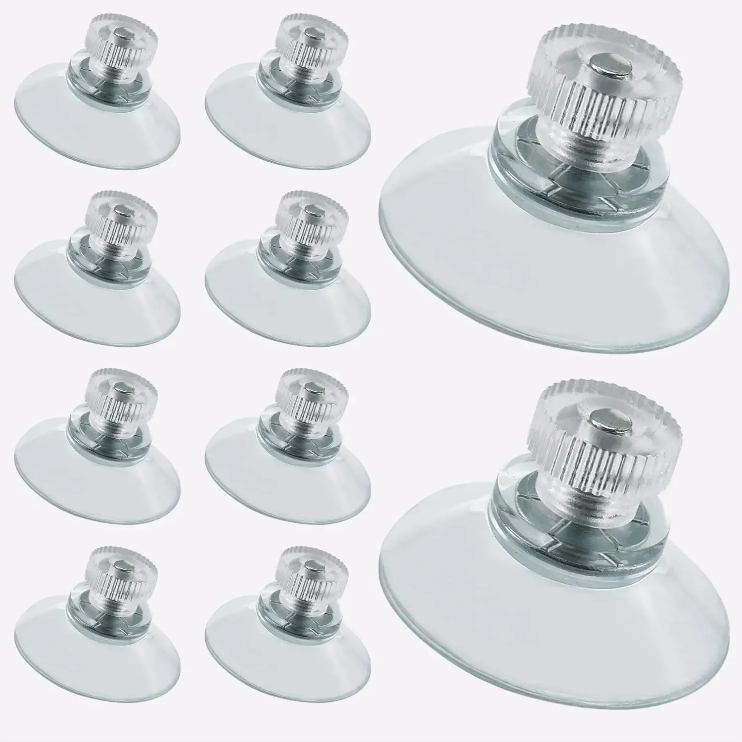 10 Pcs Clear Suction Cups PVC Vacuum Suction Cup Holder Plastic Suction ...