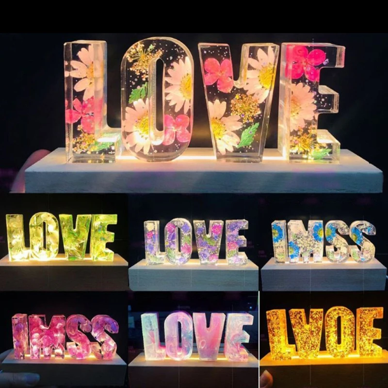 Wooden-Rectangle-Light-Base-LED-Display-Base-Pedestal-with-USB-Cable ...