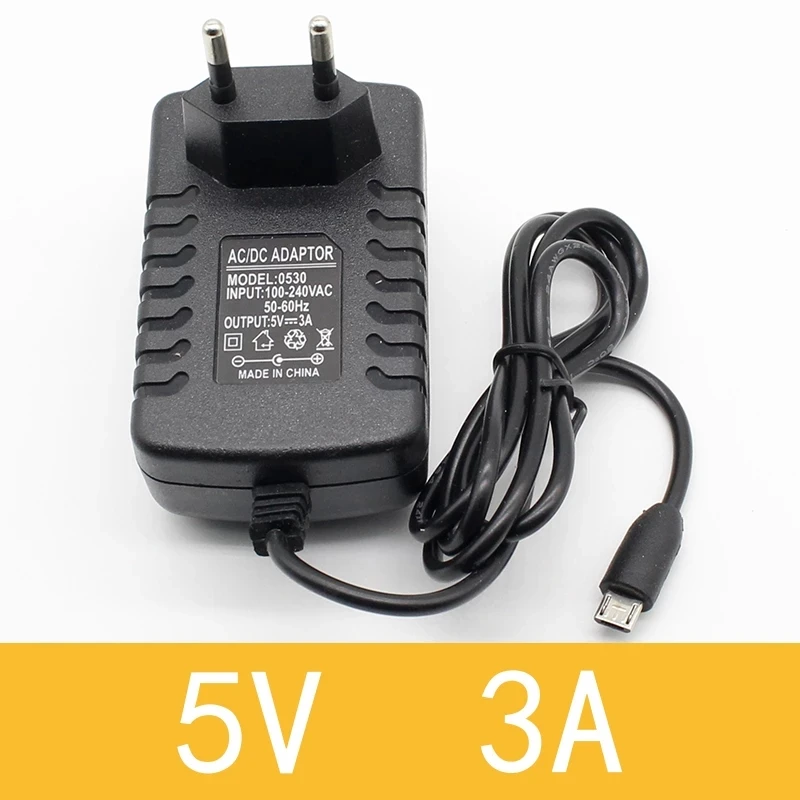 1pcs high quality 5v 3a Micro Usb Ac/dc Power Adapter EU Plug Charger ...