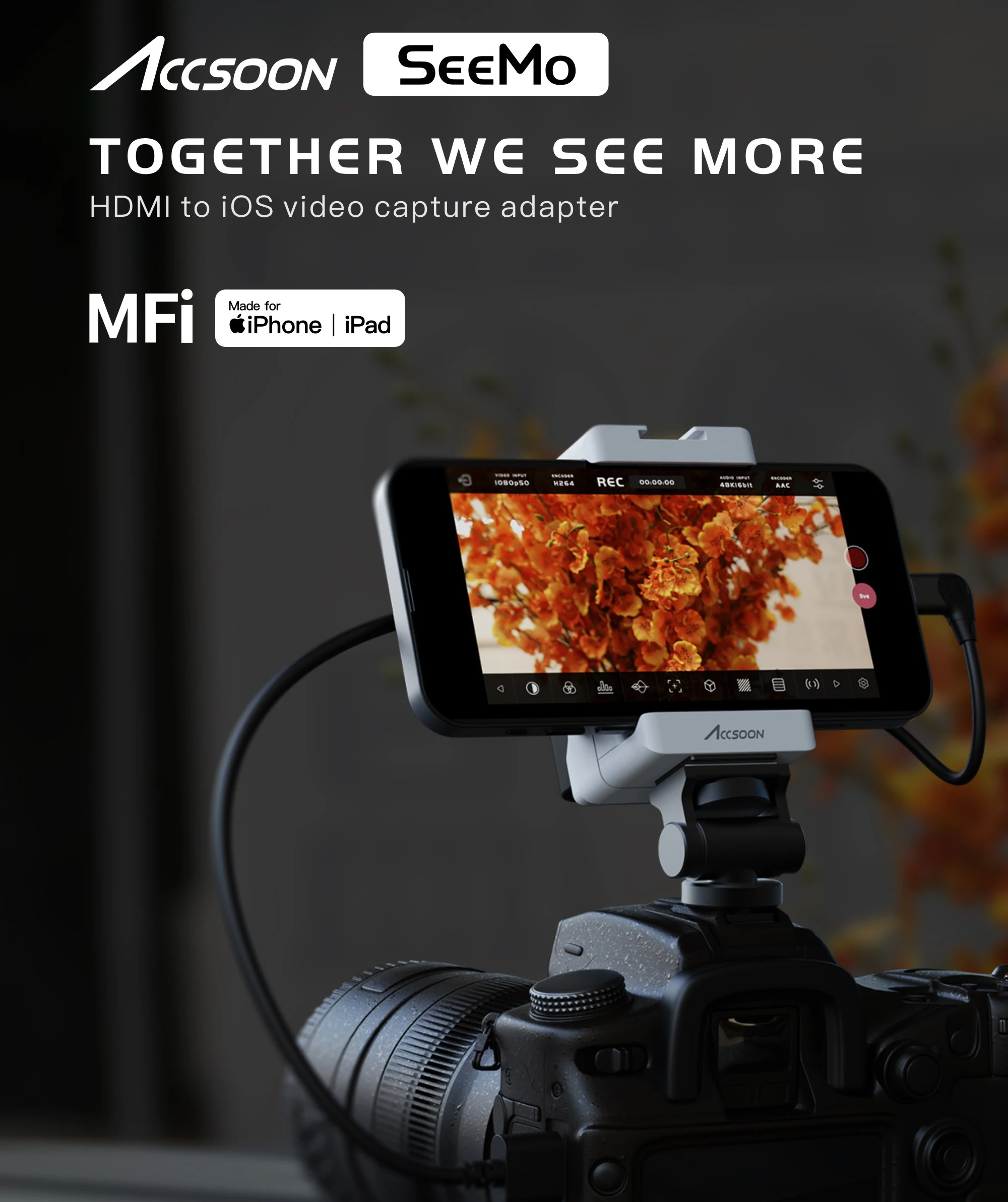 Accsoon-SeeMo-HD-Video-Transmitter-Adapter-Holder-for-iPhone-iPad ...