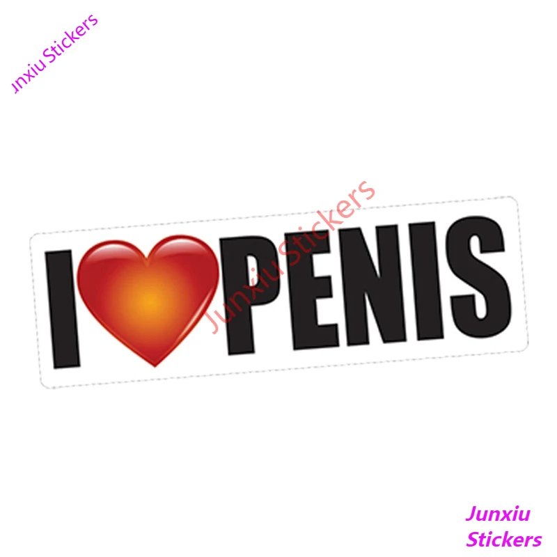 Funny Vinyl Car Sticker I Love Penis Decal For Bumper Window Prank Joke ...