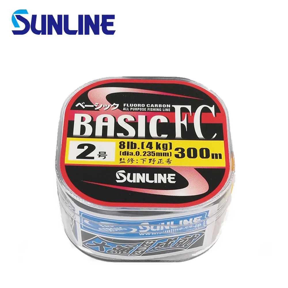 100% Original Sunline Basic Fc 225m/300m Transparent Color Carbon Fiber Fishing Line Suitable ...