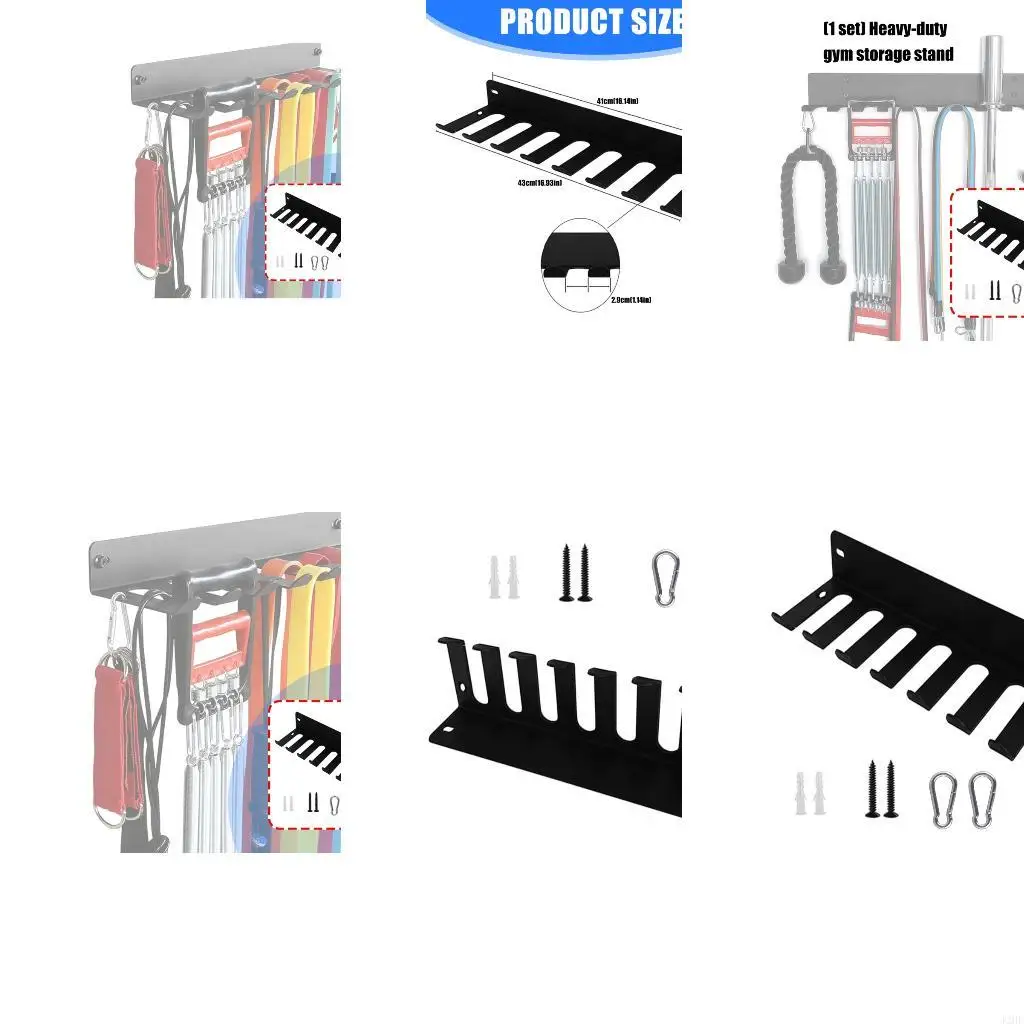 J2HE Resistance Bands Storage Hanger Gym Equipment Storage Rack Easy to ...