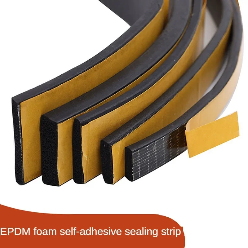 EPDM Flat Foam Sealing Strip Strong Adhesive Rubber Seal Single Sided ...
