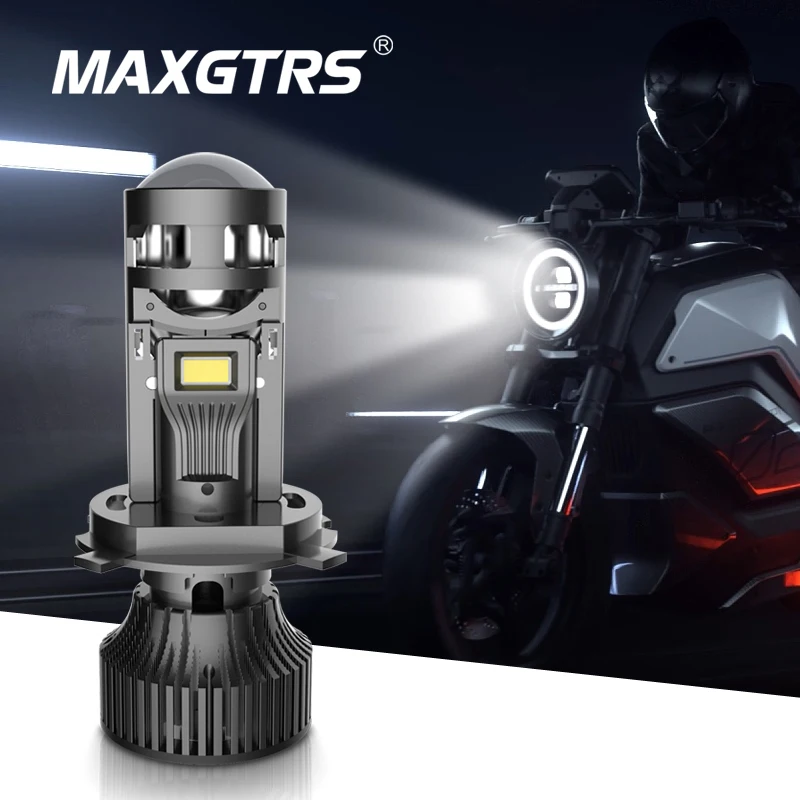 55W 12000LM otomatik lamba Mini Lens LED H4 9003 HB2 ampuller far ...