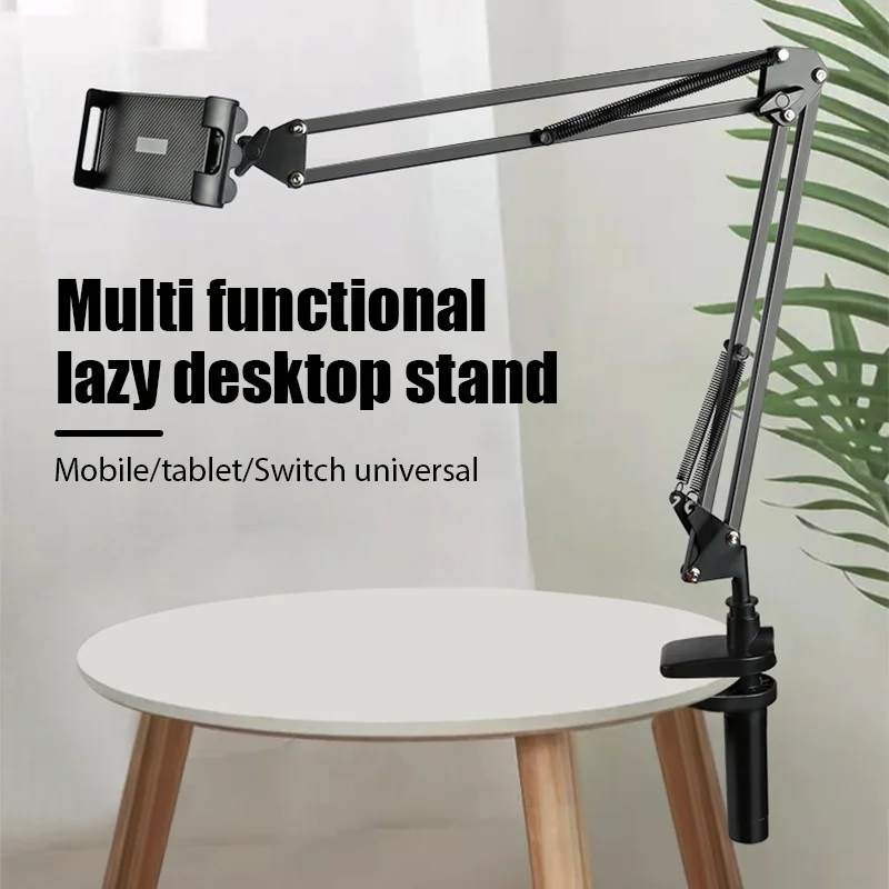 New-Upgraded-Metal-Desktop-Tablet-Phone-Holder-Long-Arm-Tablet-Stand ...