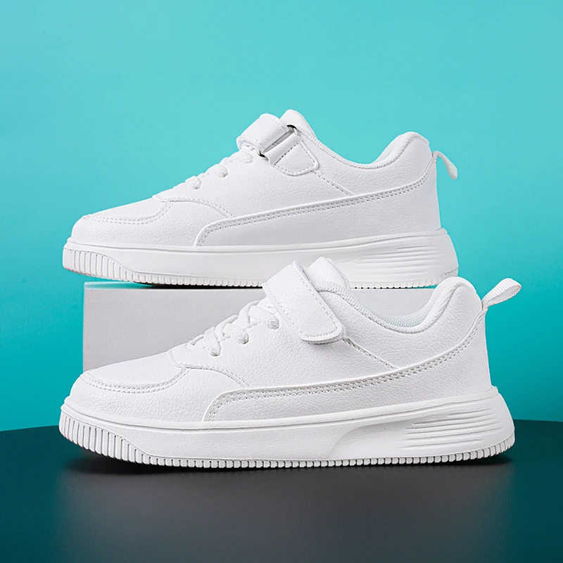 Zapatillas-de-deporte-blancas-para-ni-os-zapatos-planos-informales-para-ni-os-zapatillas-de ...