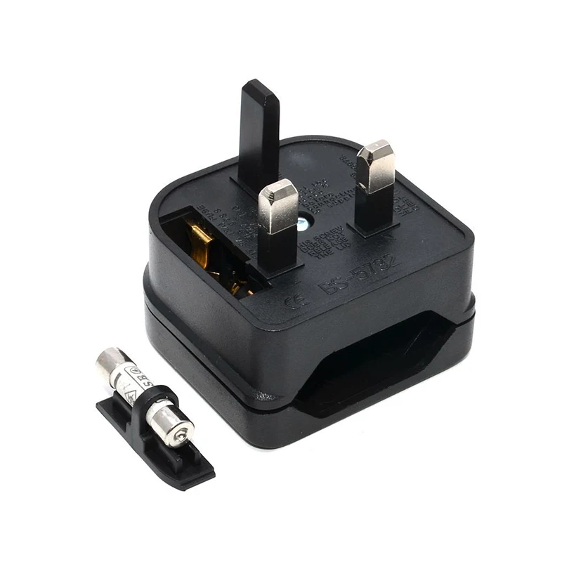 1PCS European Euro Eu 2 Pin To Uk 3 Pin Power Socket Travel Plug ...