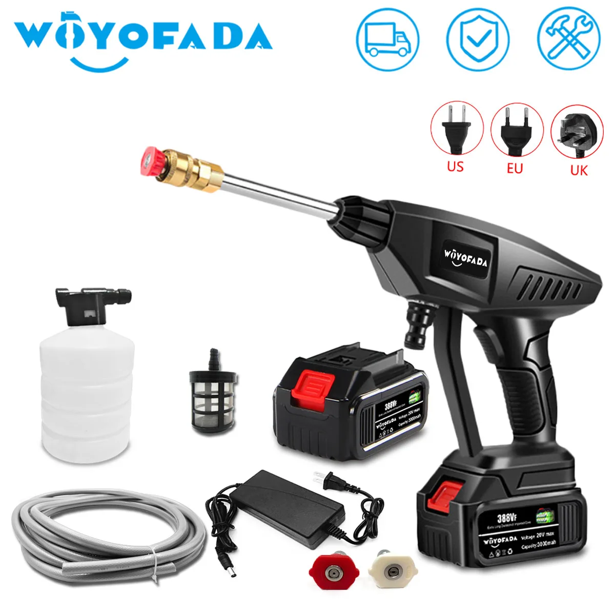 Cordless High Pressure Washer Spray Gun | Car Wash High Pressure Water ...
