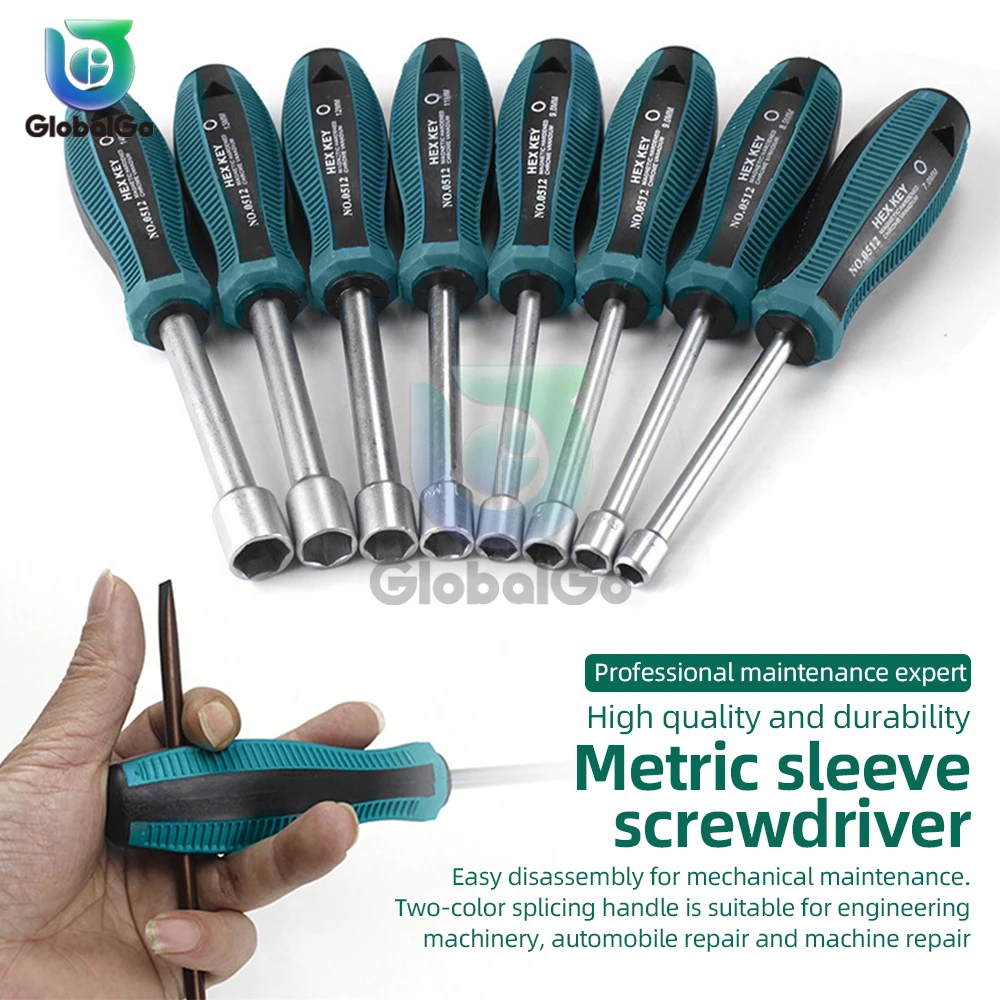 Metal-Socket-Driver-Wrench-Screwdriver-Hex-Nut-Key-Nutdriver-Hand-Tool ...
