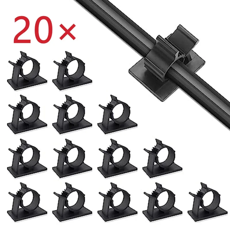 Mini Adjustable Data Cable Organizer Office Home Desk Wire Cord Fixing ...