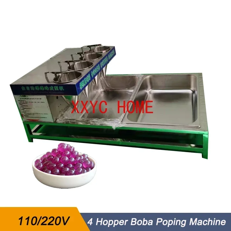 110-220V-4-Hopper-Popping-Jelly-Pearl-Ball-Boba-Machine-Speed-Adjust ...
