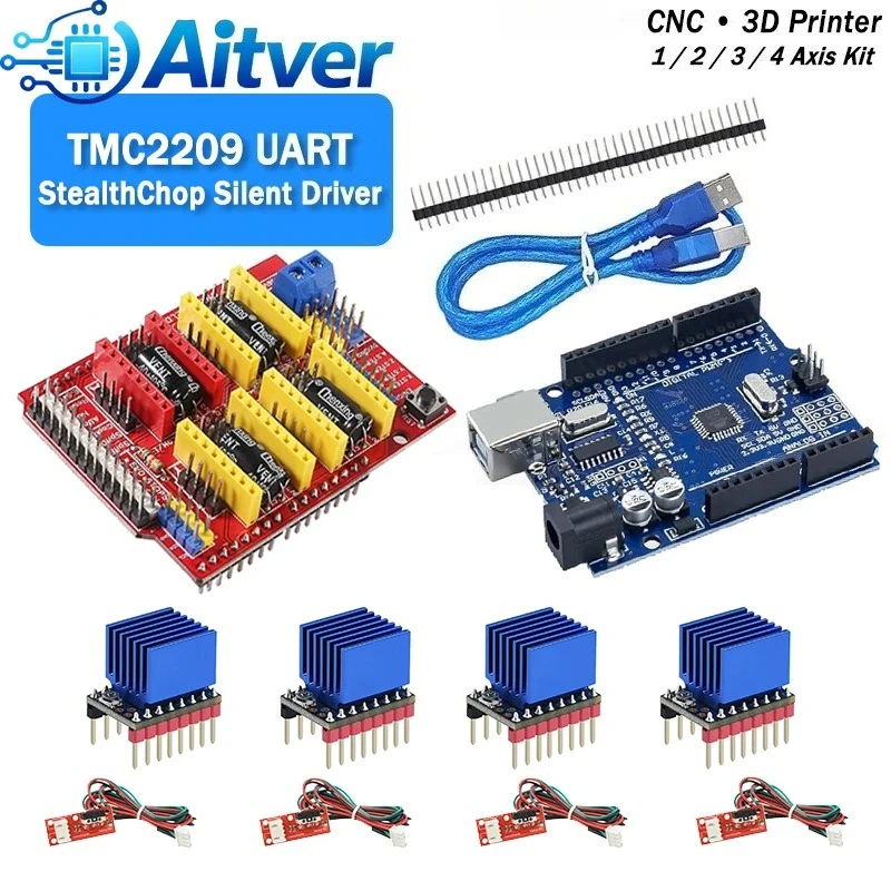 Kit de controlador paso a paso UNO R3 CNC Shield V3 TMC2209 con ...