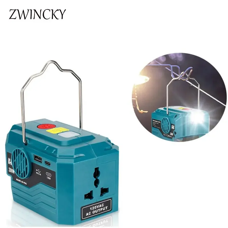 200W-Portable-Power-Inverter-120V-220V-Compatible-For-Bosch-18V-Lithium ...