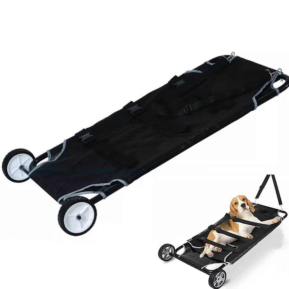 Carbon-Steel-Pet-Stretcher-Anti-Bite-Small-Animal-Rescue-Trolley-4 ...