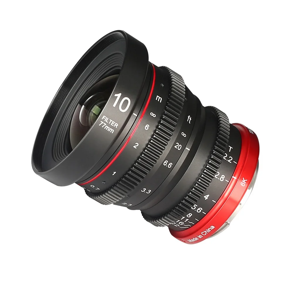 Meike 10mm T2.2 Manual Focus Cinema Lens for Canon RF-Mount EOS R RP ...