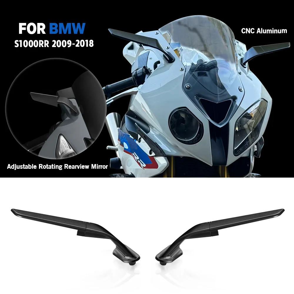 for BMW S1000RR Accessories Stealth Mirrors S 1000 RR Adjustable ...