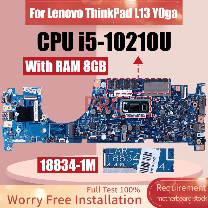 18834-1M-For-Lenovo-ThinkPad-L13-Y0ga-Laptop-Motherboard-SRGK-i5-10210U ...