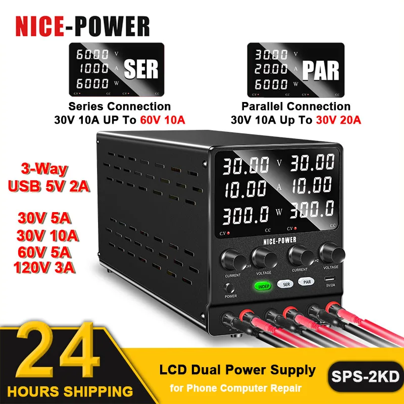 3-Output-Modes-Lab-Power-Supply-Dual-channel-220V-Voltage-Regulator-30V ...