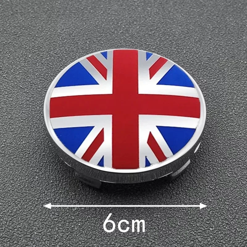 4PCS 56mm 60mm Unversal Union Jack Badge Car Wheel Center Hub Caps ...