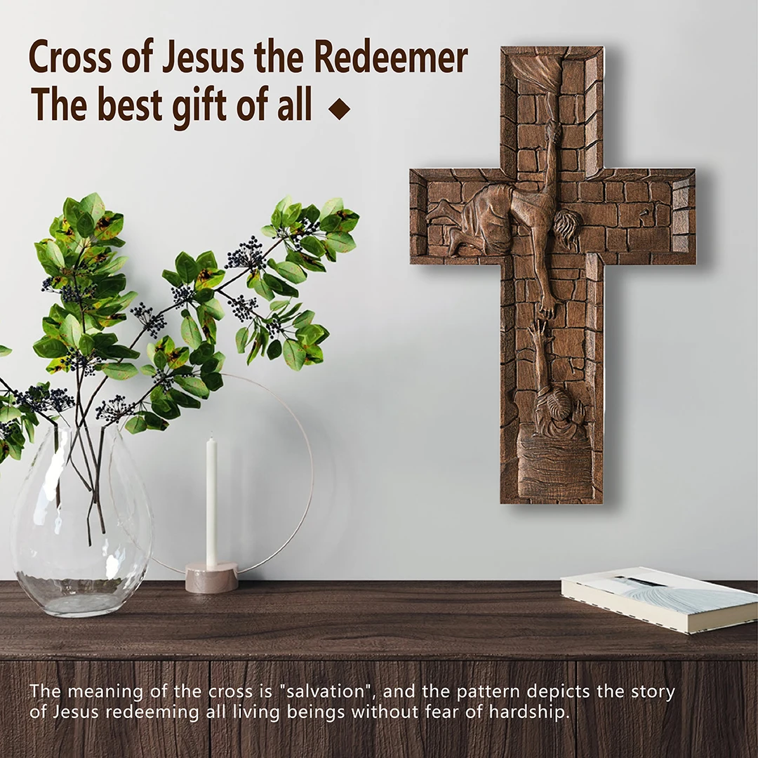 Our Lord Jesus Cross Wall Savior Wooden Cross Christian Cross Catholic ...